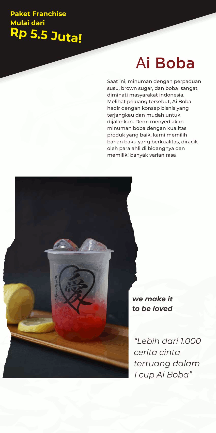 Franchise Ai Boba | Peluang Bisnis Minuman Boba - Waralaba Ku