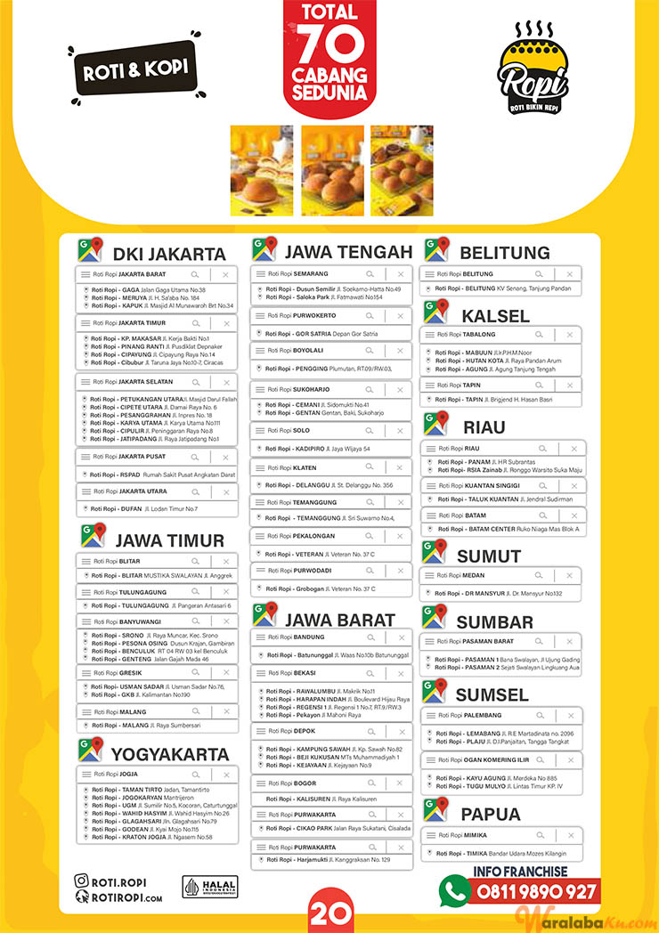 Franchise ROPI | Peluang Bisnis Roti Kopi Meksiko Roti Bikin Hepi ...