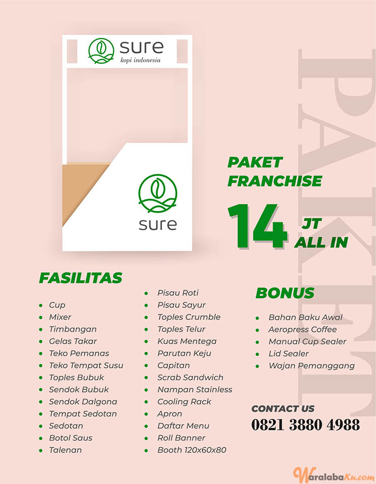 Franchise Sure Coffee | Peluang Bisnis Minuman Kopi - Waralaba Ku