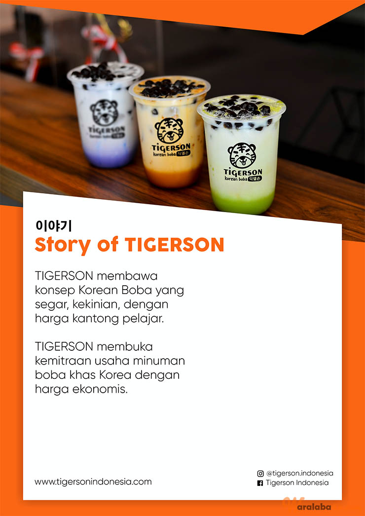 Franchise Tigerson Boba Indonesia | Peluang Bisnis Minuman - Waralaba Ku