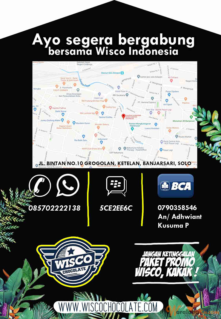 Franchise Chocolate Ice Blend Wisco | Peluang Bisnis Minuman Cokelat ...